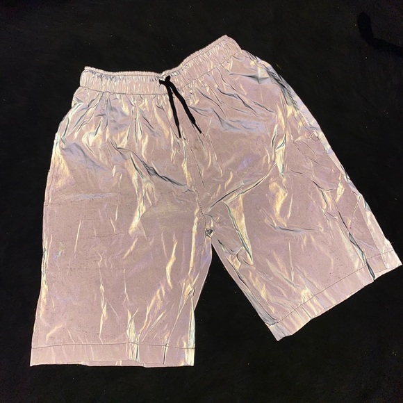 Shorts | Mens Reflective Gray Rave Shorts | Poshmark
